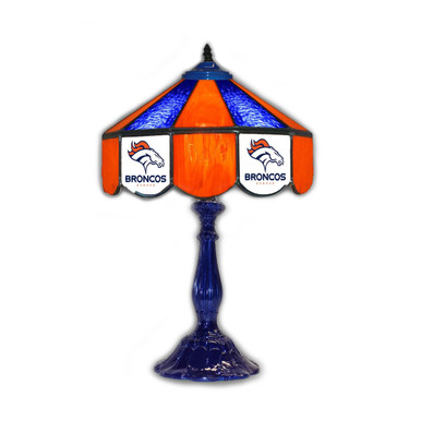Denver Broncos 21" Glass Table Lamp at Wolf Iron Cues