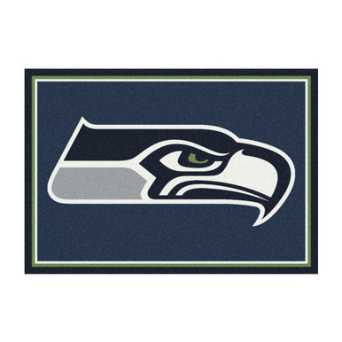 The Seattle Seahawks 8x11 Spirit Rug at Wolf Iron Cues
