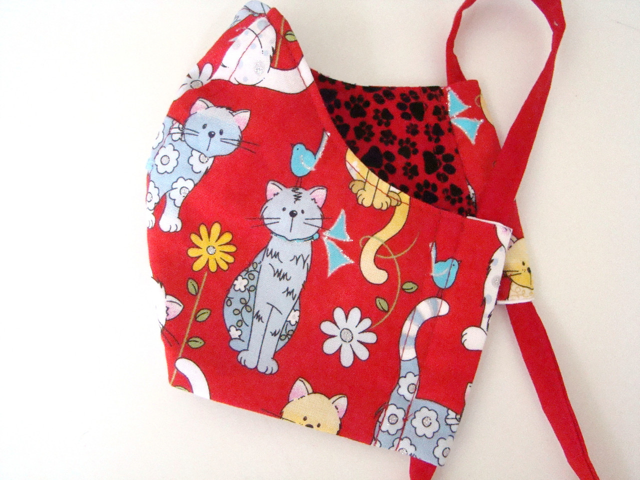 Christine's Closet Cloth 3-layer Face Mask in Fancy Cats and Paw Prints ...
