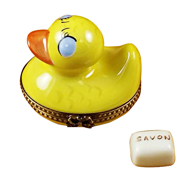 Rubber Duck W/Yellow Soap | Rochard Limoges Box | Christine's Closet
