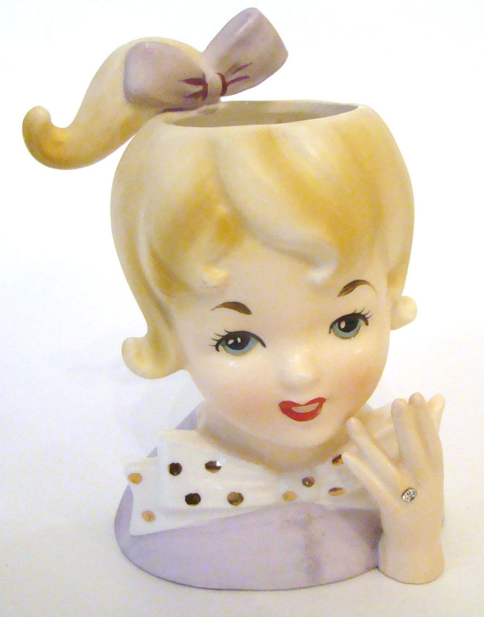 Inarco E-1061 | Vintage Lady Head Vases | Christine's Closet