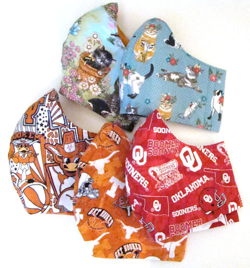 University of Oklahoma and Cats and Flowers Face Masks NEW - Christine ...