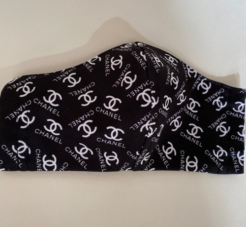 Face Mask in Designer Inspired C Print in Black and White | Made in the ...