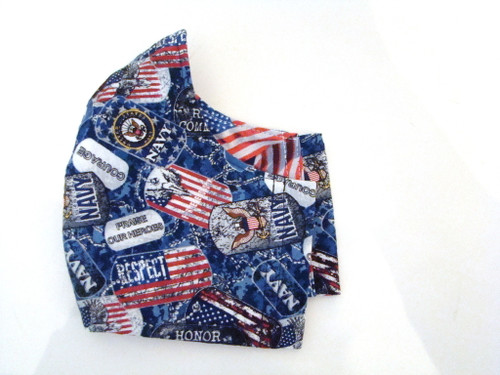 Face Mask in United States Navy and American Flags Print | Made in the ...