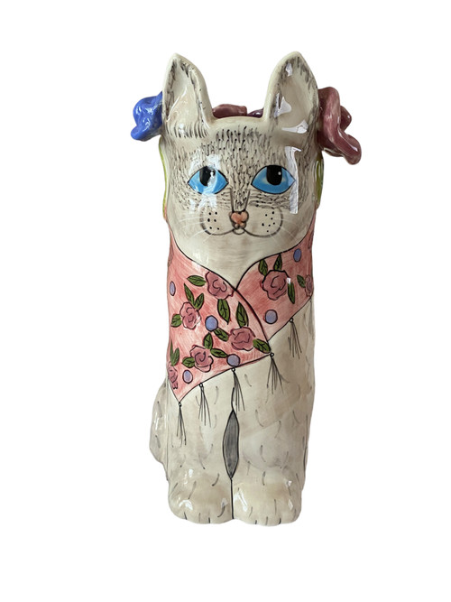 Susan Paley Granny Cat Vase | Susan Paley Lady Vases | Christine's Closet
