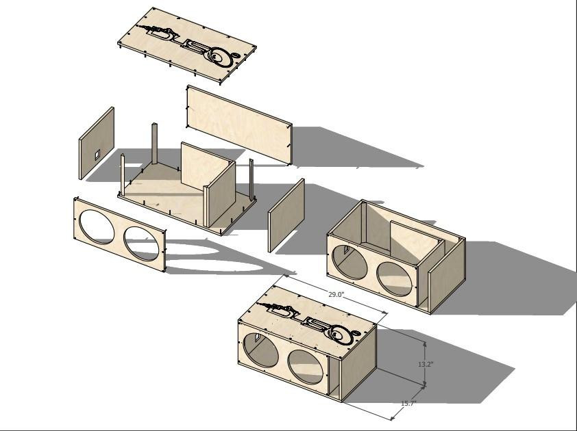 Down4sound PRO-FAB Birch FLAT PACK 10 | 1 10 Sub Box | DIY 10-Inch ...
