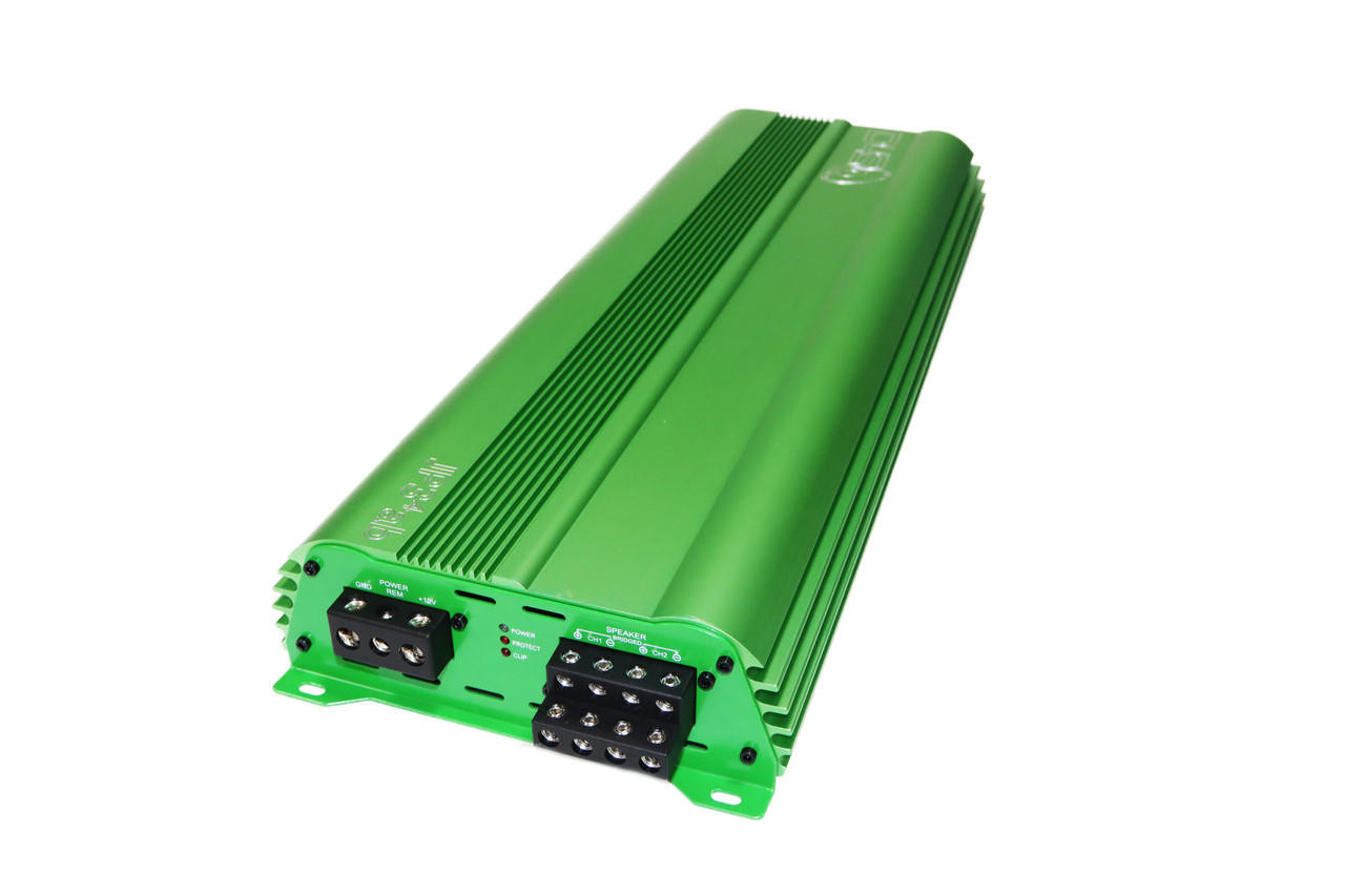 DOWN4SOUND JP34 AB GREEN | 590W RMS - 4 CHANNEL AMPLIFIER - Down4Sound Shop