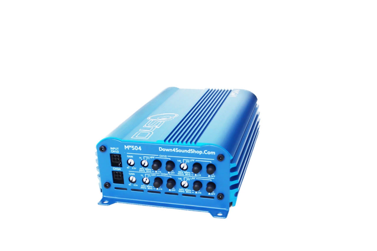 DOWN4SOUND MM504 (MINI MAXX) - BLUE | 300W RMS MINI 4 CH CAR AUDIO ...