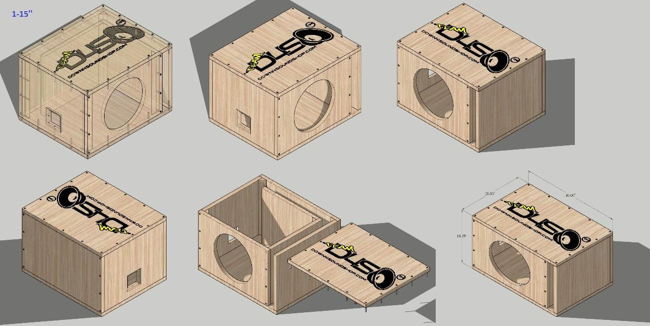 Down4sound PRO-FAB 15 | 15 Sub Box | Single 15-Inch Ported Subwoofer ...