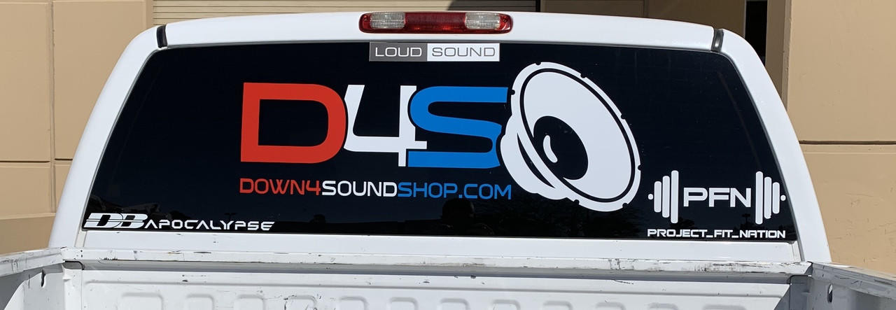 DOWN4SOUND | 12" TEAM LOGO STICKER V2 - Down4Sound Shop
