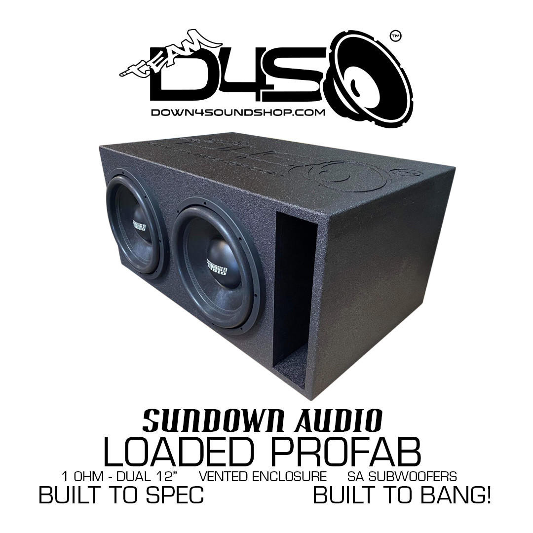Team D4S PROFAB Quad 4 - 12" Ported Subwoofer Box - Down4sound
