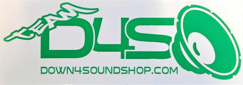 12" TEAM DOWN4SOUND LOGO STICKER V2 - Down4Sound Shop