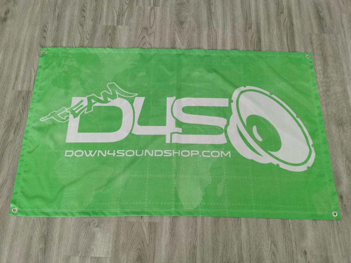 DOWN4SOUND | TEAM BANNER / FLAG - GREEN - Down4Sound Shop