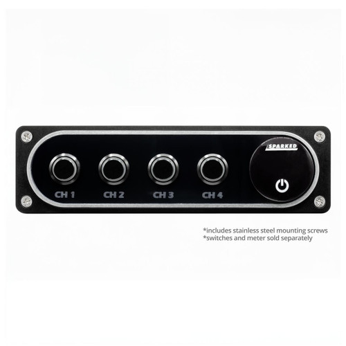 Illuminated Black Single DIN Aluminum Switch And Voltmeter Panel ...