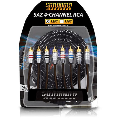 Sundown Audio SAZ4-12FT SAZ 4-Channel RCA Interconnects - Down4Sound Shop