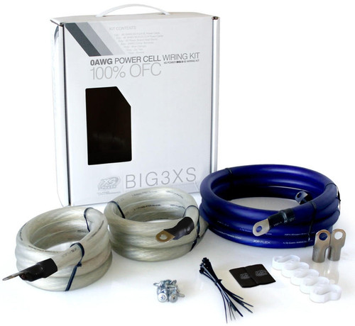 XS FLEX, 1/0 AWG, 350A Big 3 Upgrade Kit - Down4Sound Shop