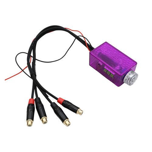 DOWN4SOUND - LED BASS KNOB WITH VOLT METER - PURPLE - Down4Sound Shop