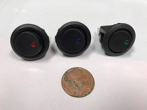 GREEN LED SPST SNAP IN ROCKER SWITCH - Down4Sound Shop