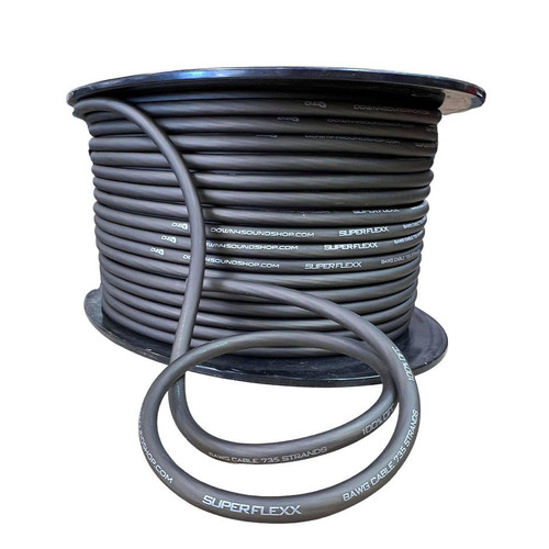 Down4Sound 8g Tinned OFC Wire (BLACK) By the Foot - Down4Sound Shop