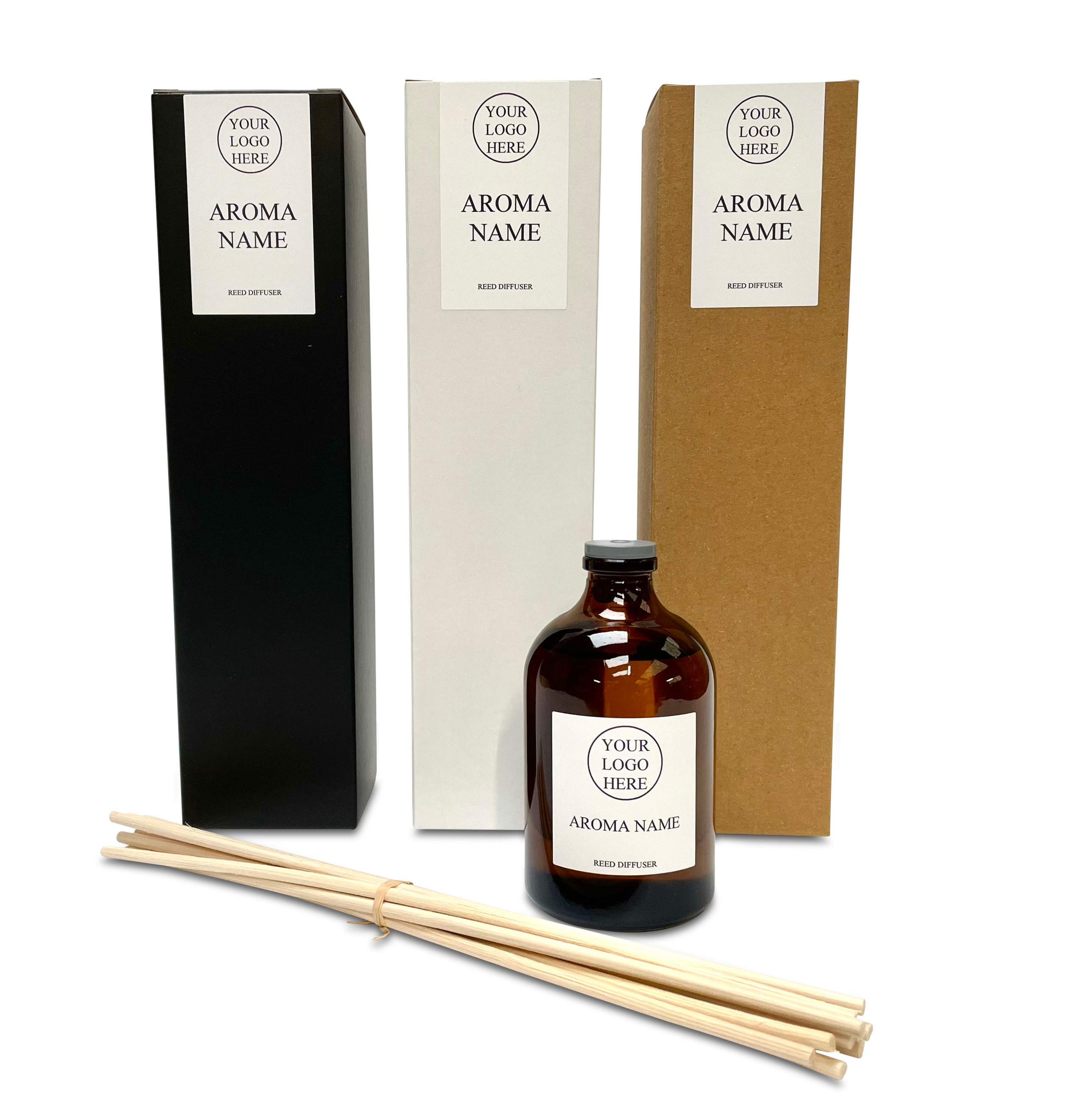 100ml Brown Apothecary Reed Diffuser Kit - Heaven Scent Wholesale