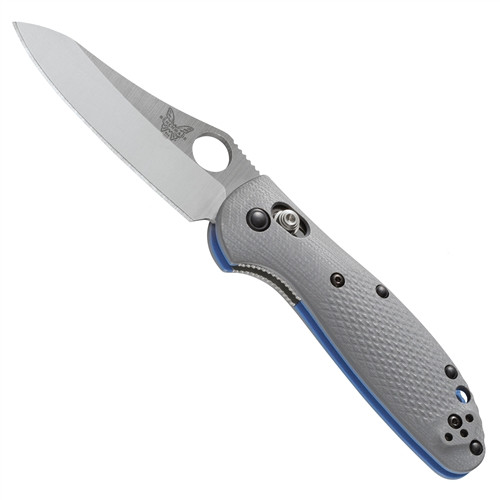 Benchmade 555-1 Grey Mini Griptilian Sheepsfoot Folder Knife, CPM-20CV ...