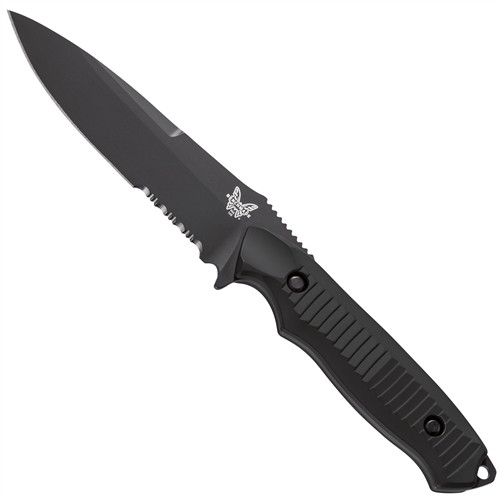 Benchmade 140SBK Nimravus Fixed Blade Knife, 154CM Black Combo Blade