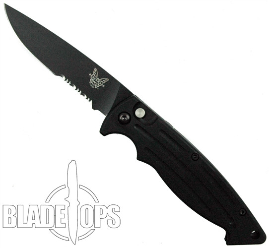Benchmade 2550SBK Mini-Reflex Automatic Knife, Black Combo Edge Blade