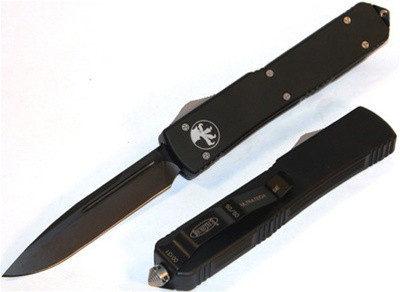 Microtech Ultratech Black, Plain, Single Edge, OTF