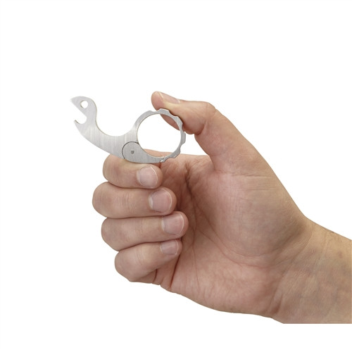 CRKT 9006 Snailor Stainless Keychain Tool, Bead Blast Finish