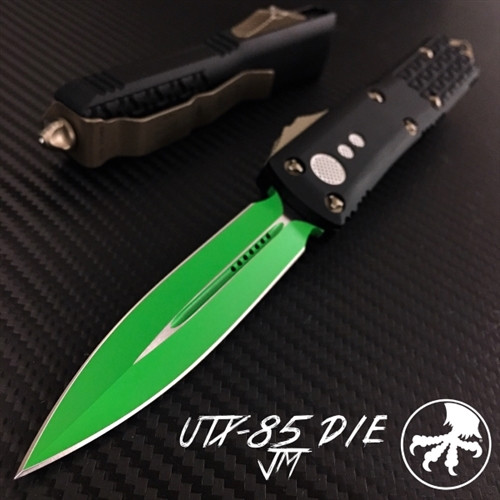Microtech 232-1JM Jedi Master UTX-85 D/E OTF Auto Knife, Green Blade