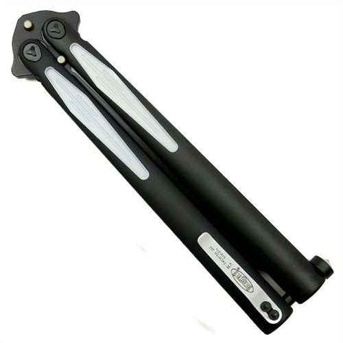 Microtech 173-1VM Venom Tachyon III Balisong Butterfly Knife, Black Blade