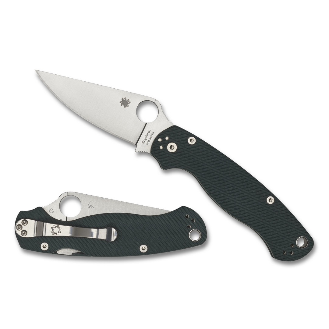 Spyderco Sprint Run Forest Green Paramilitary 2 Folder Knife, CPM-S45VN ...