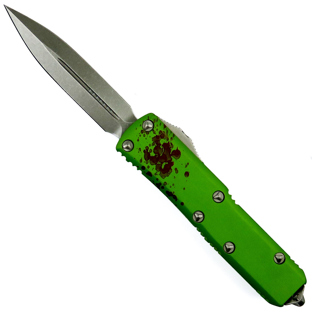 Microtech Zombie UTX-85 Dagger OTF Auto Knife, Stonewash Blade