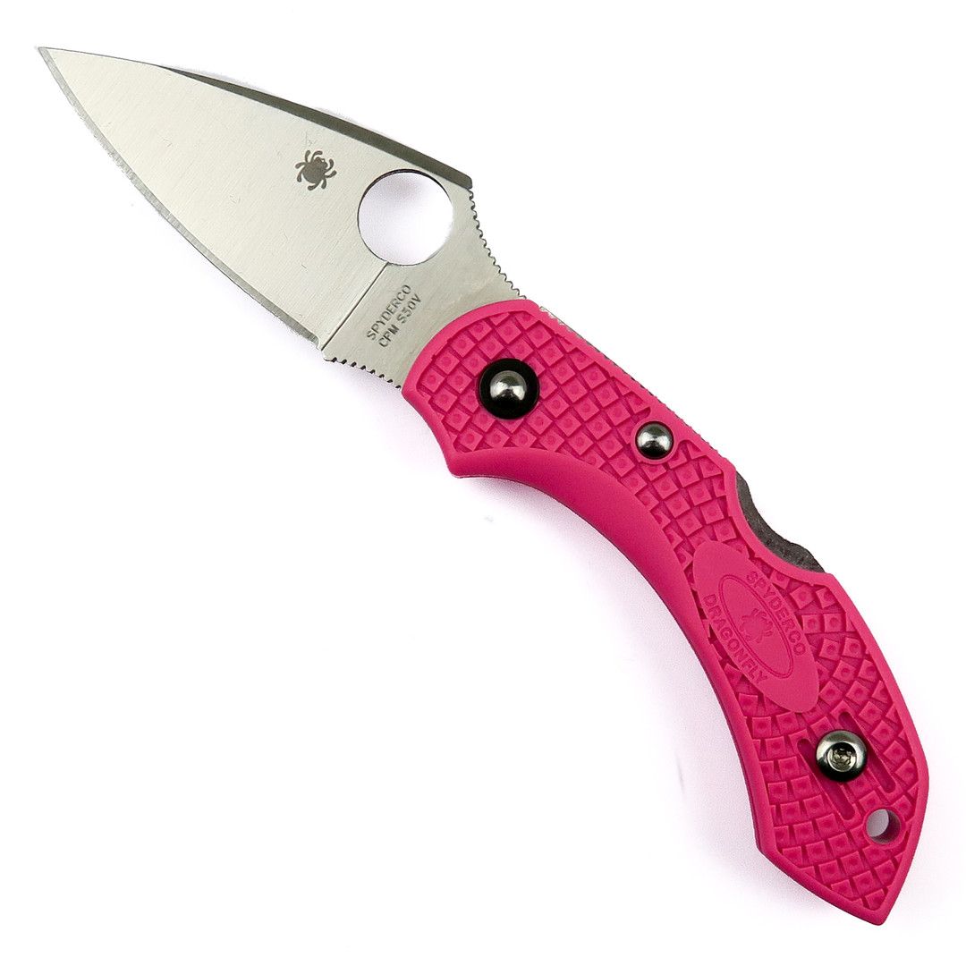 Spyderco Pink Dragonfly 2 Lightweight Folder Knife, S30V Satin Blade ...