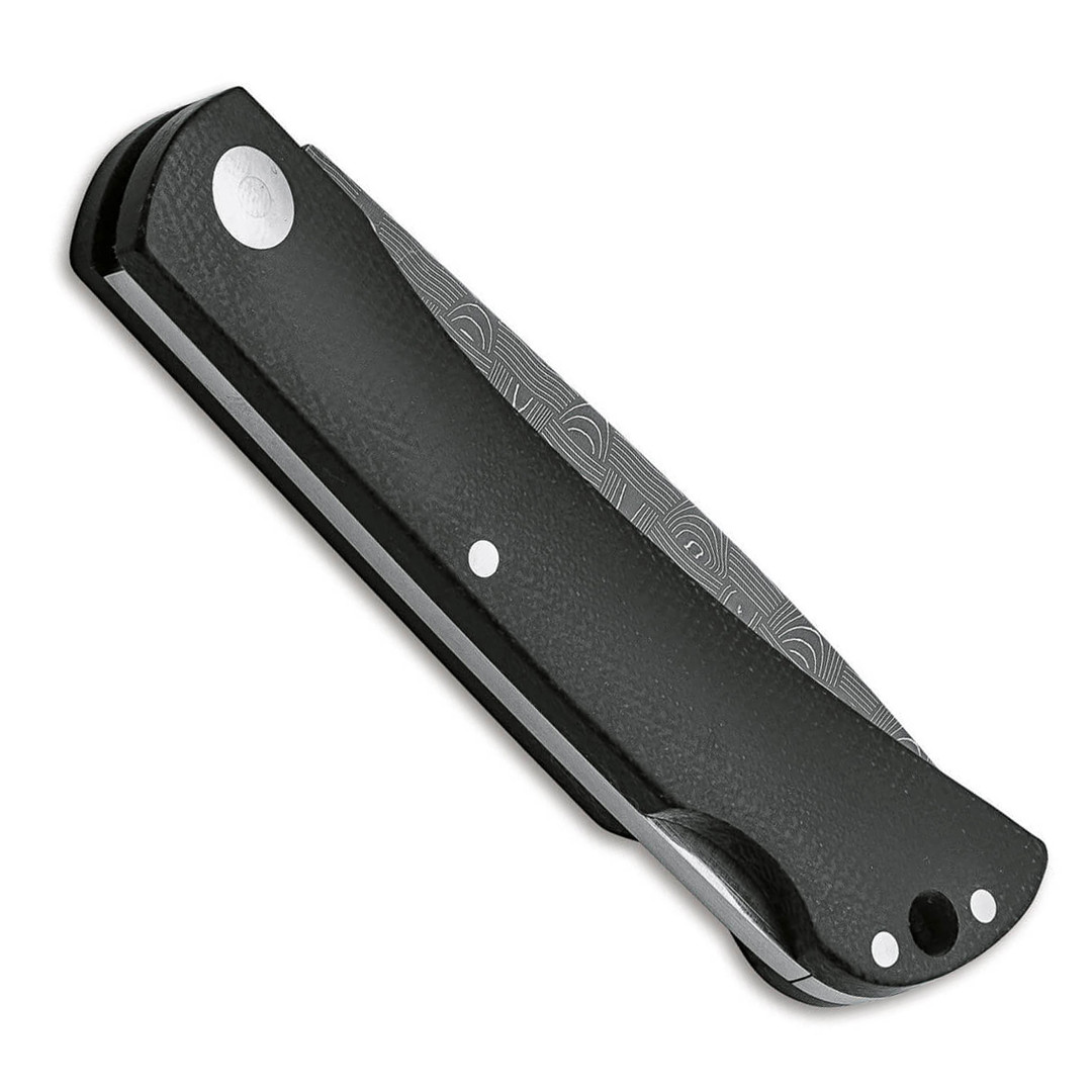 Boker Rangebuster Damascus LTD Black Micarta Folding Knife | BladeOps