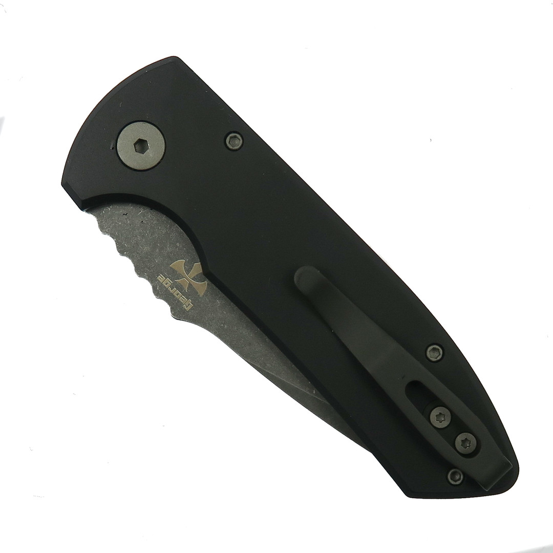 Pro Tech Left Handed Sbr Auto Knife Acid Wash Blade Bladeops