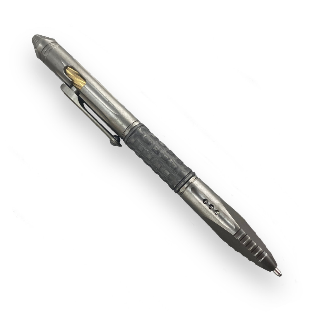 Microtech Kyroh Bolt Action Titanium Pen, Shot Peened Finish with ...