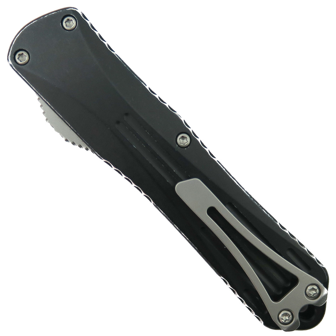 Heretic Knives Battleworn Black Manticore E Otf Knife Stonewash