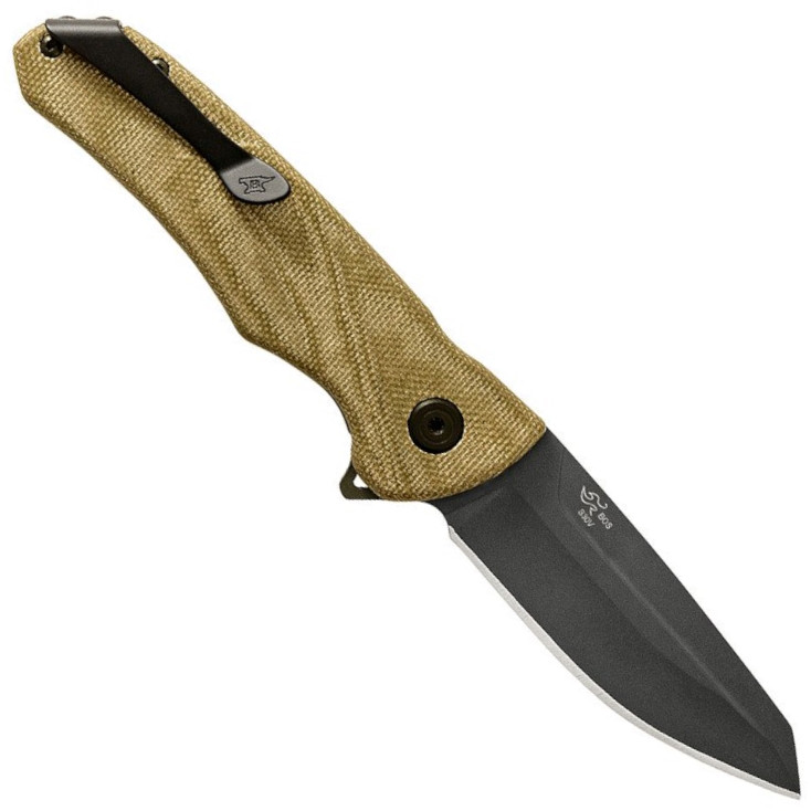 Buck 843 Sprint Ops Reverse Tanto Flipper Knife, Micarta Handle | BladeOps