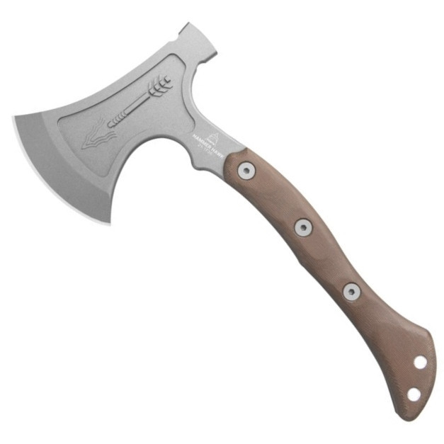 TOPS Hammer Hawk Tungsten Fixed Blade, Micarta Handle | Bladeops
