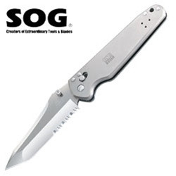 SOG Vision Titanium Knife, Combo Edge, SV68