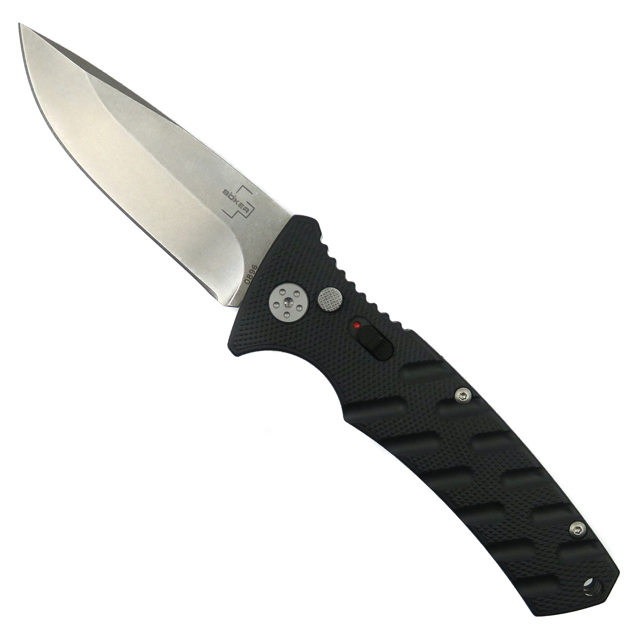 Boker Strike Auto Knife, CPM-S30V Stonewash Blade [Exclusive] | BladeOps