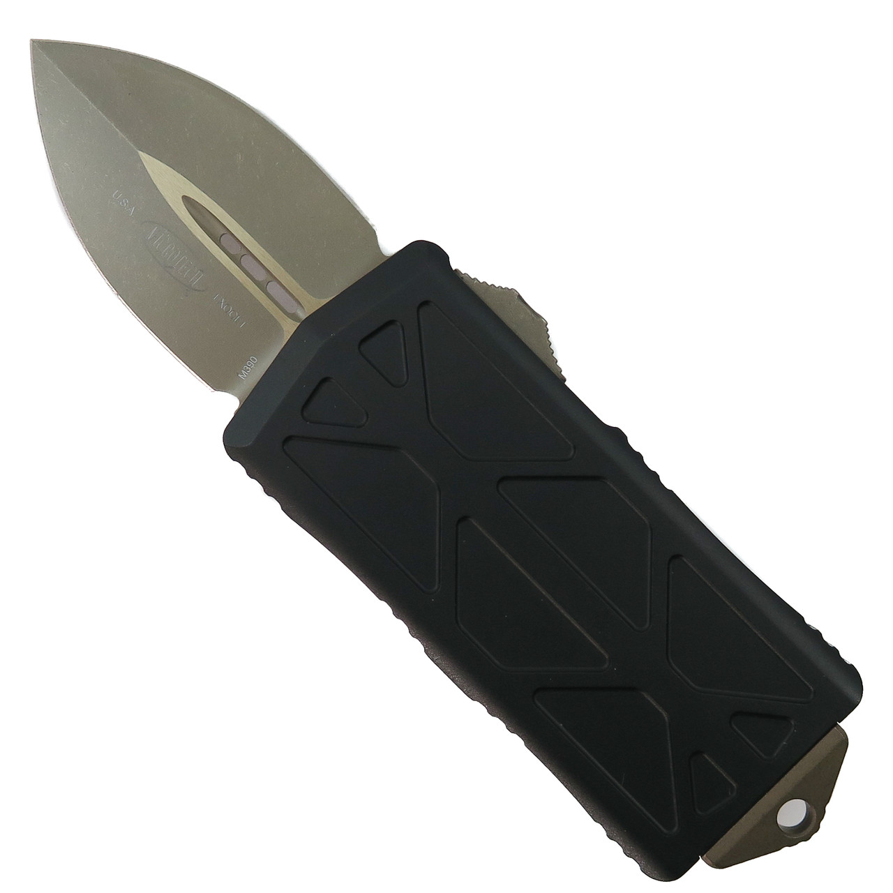 Microtech Exocet OTF Auto Knife, Bronze Apocalyptic Stonewash Blade ...