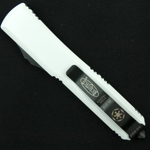 Microtech Ultratech Storm Trooper OTF Knife, White Blade with Bead