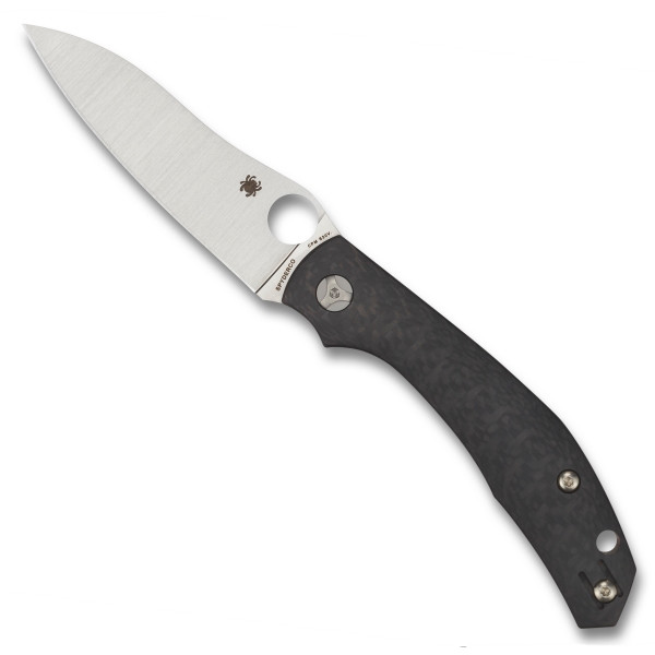 Spyderco Kapara Carbon Fiber Folder Knife, Satin Blade