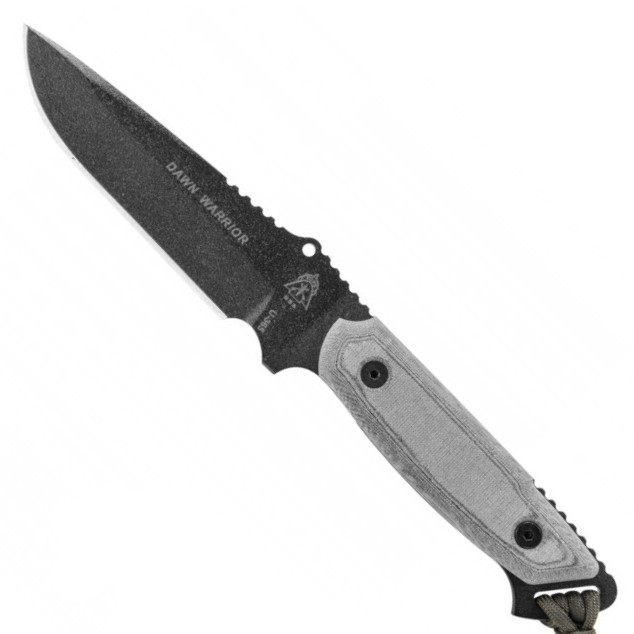 TOPS Dawn Warrior Fixed Blade Knife, Black Blade