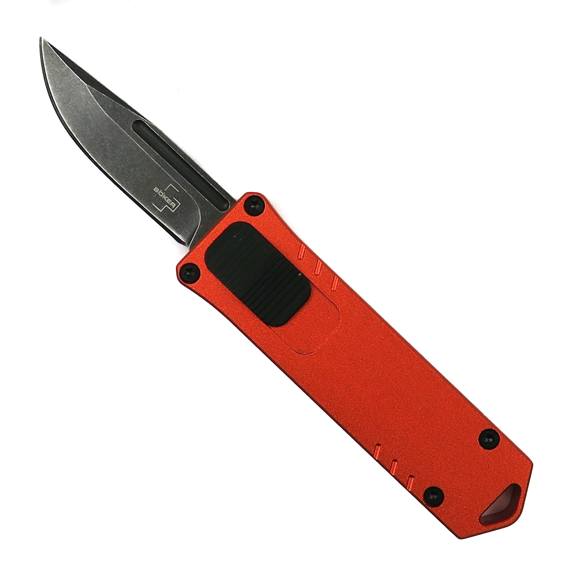 Boker Plus Burnt Orange USB OTF Auto Knife, Black Stonewash D2 Blade ...