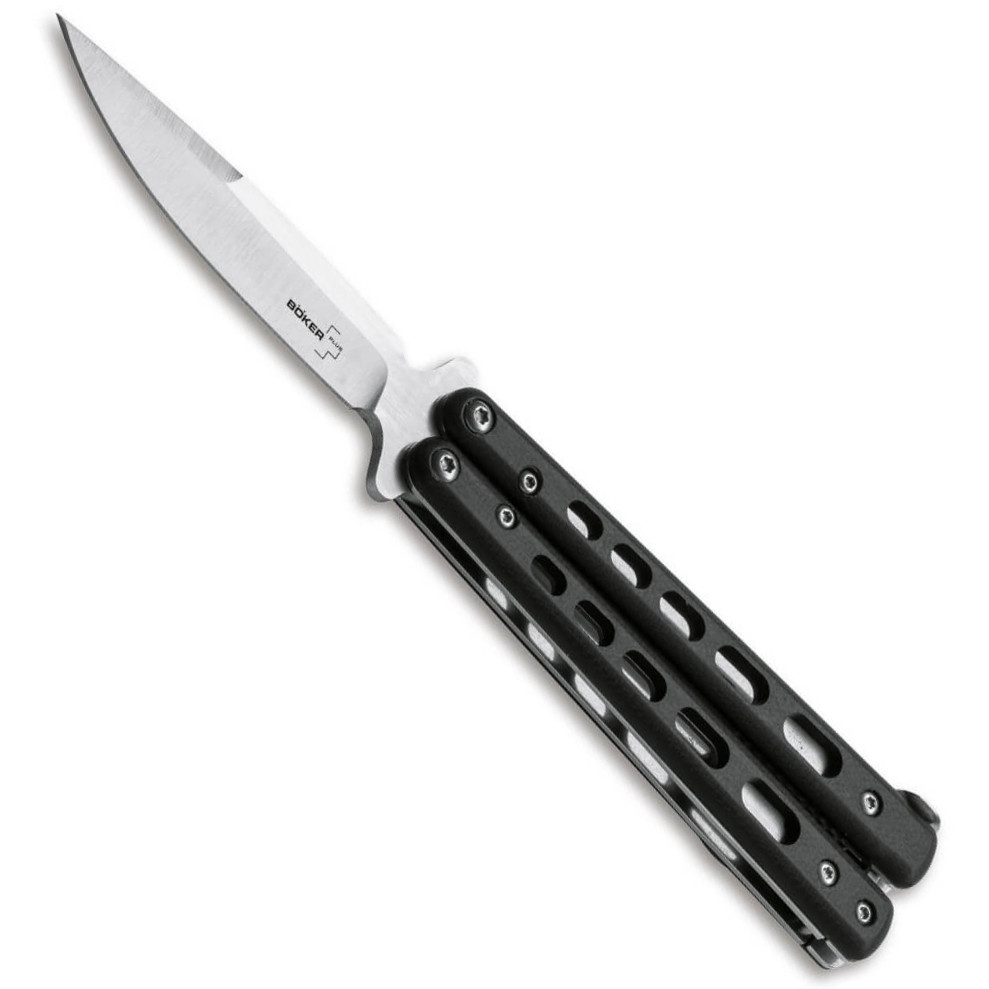 Boker Plus Small G10 Balisong Knife, D2 Blade | BladeOps