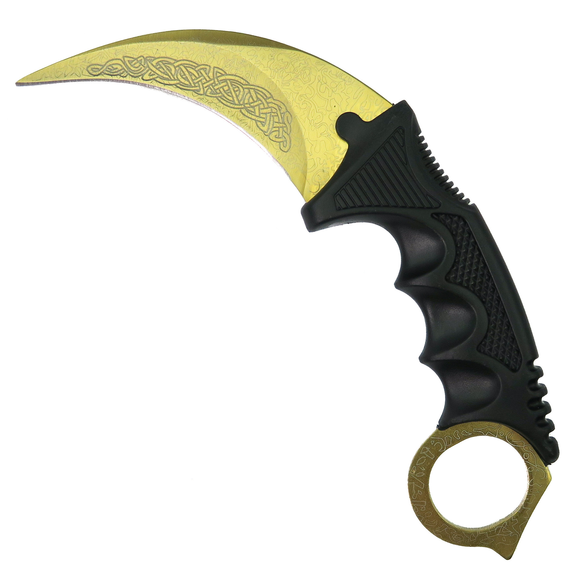 The Archimedes Claw Karambit, Gold Blade | BladeOps