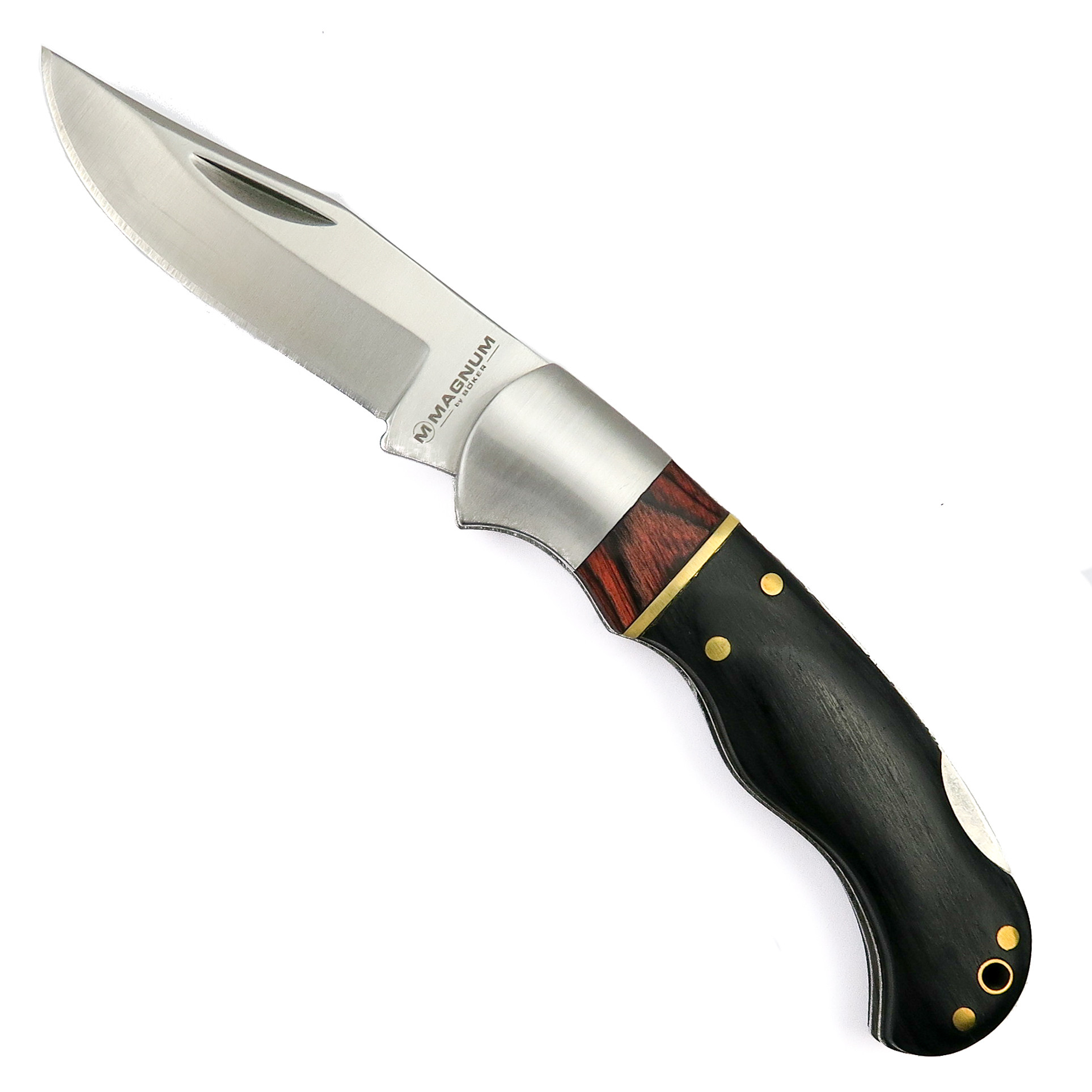 Boker Magnum Exquisite Lockback Knife, Satin Blade | BladeOps